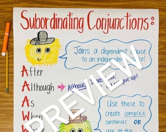 Coordinating Conjunctions Anchor Chart - Etsy
