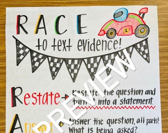 Printable Text Evidence Classroom Anchor Chart 8.5 X 11 In - Etsy