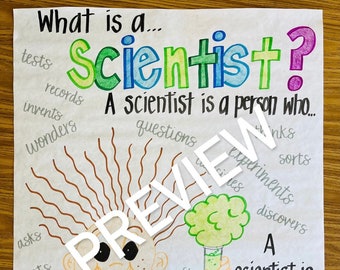 What is A Scientist? Anchor Chart for Elementary, Middle and High ...