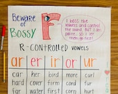 Bossy r Classroom Anchor Chart | Etsy