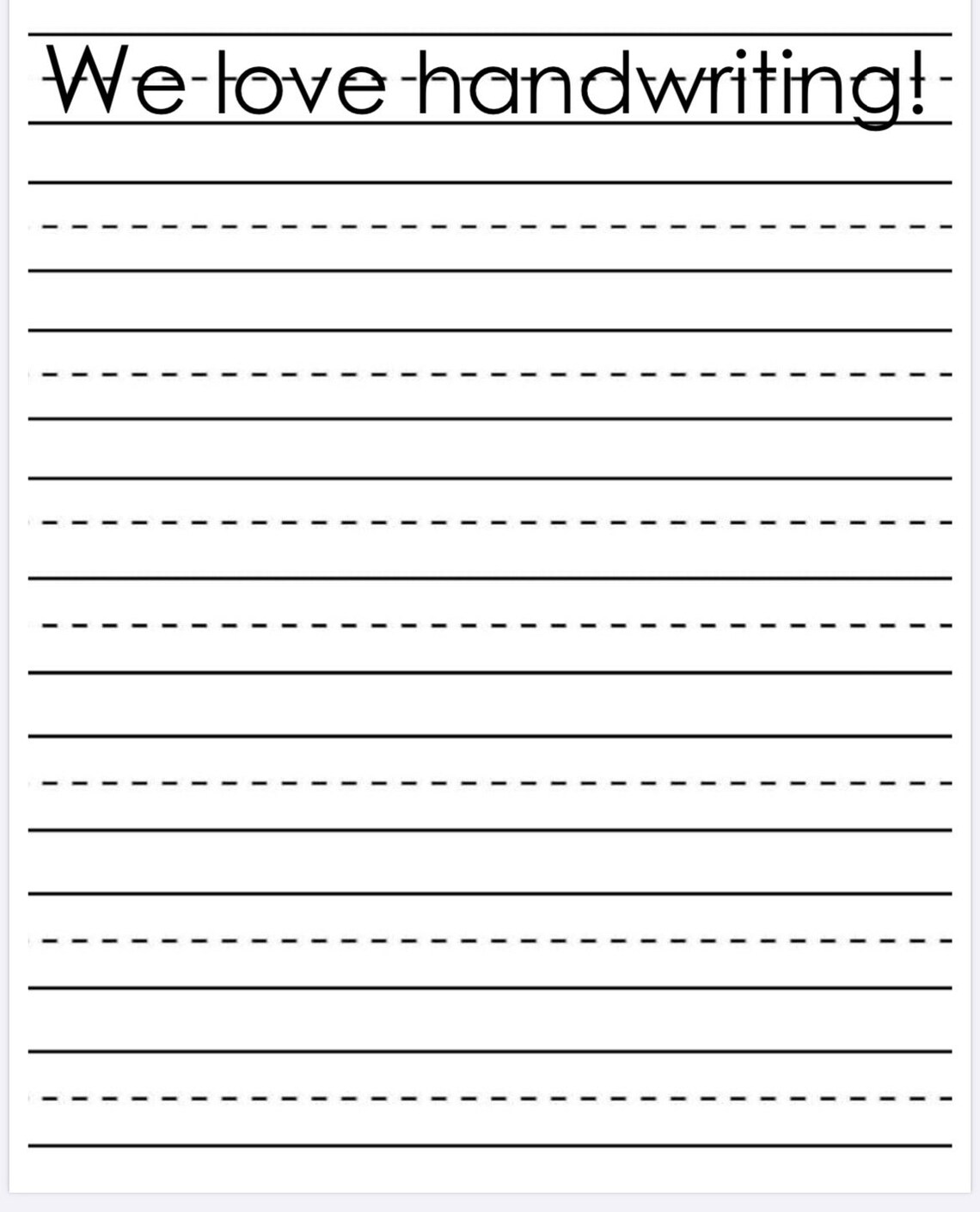 Writing Line Anchor Chart - Etsy