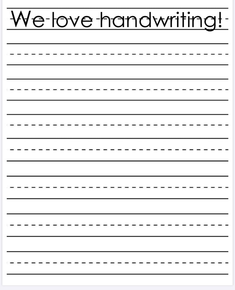 Writing Line Anchor Chart - Etsy