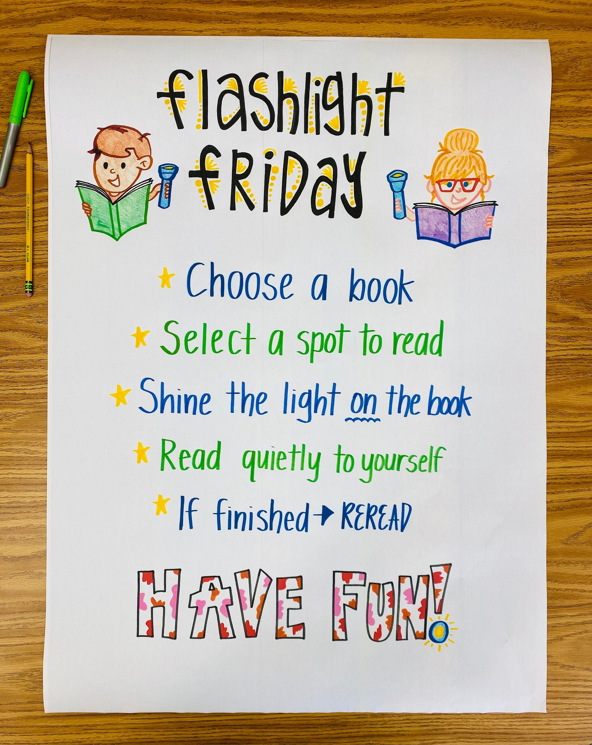 Flashlight Friday Anchor Chart - Etsy