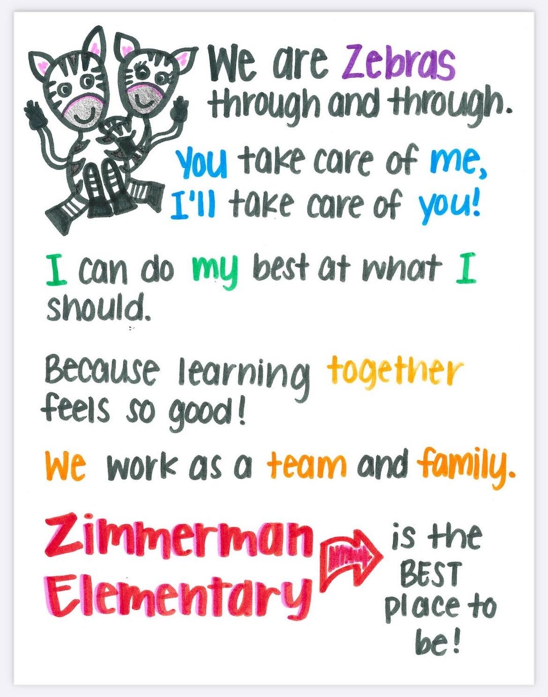 School Motto Poster - Etsy