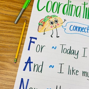 Coordinating Conjunctions Anchor Chart - Etsy