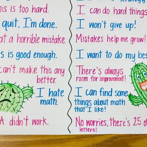 Growth Mindset Anchor Chart - Etsy