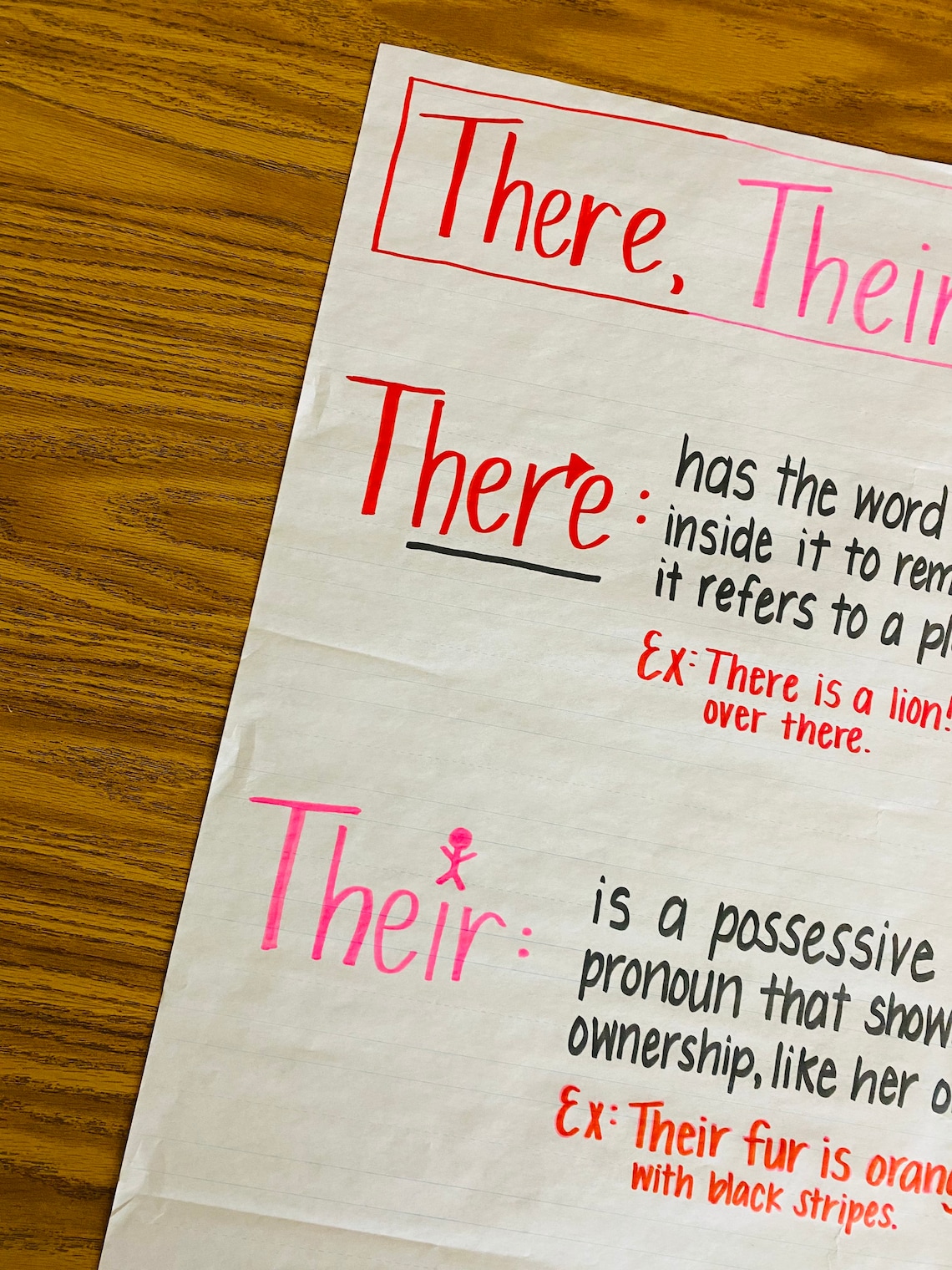 There Their They're Anchor Chart - Etsy