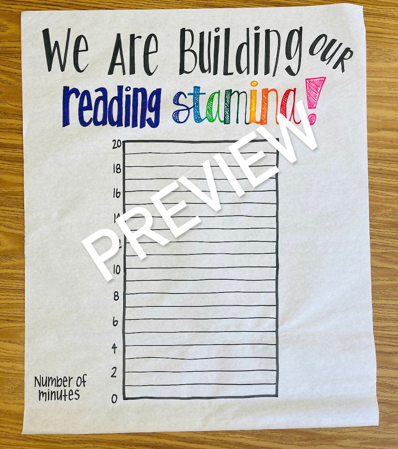 Building Reading Stamina Anchor Chart - Etsy