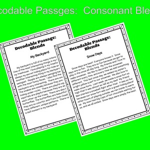 K-3 Decodable / Fluency / Comprehension/ Homeschool / Consonant Blends ...