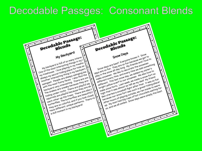 K-3 Decodable / Fluency / Comprehension/ Homeschool / Consonant Blends ...