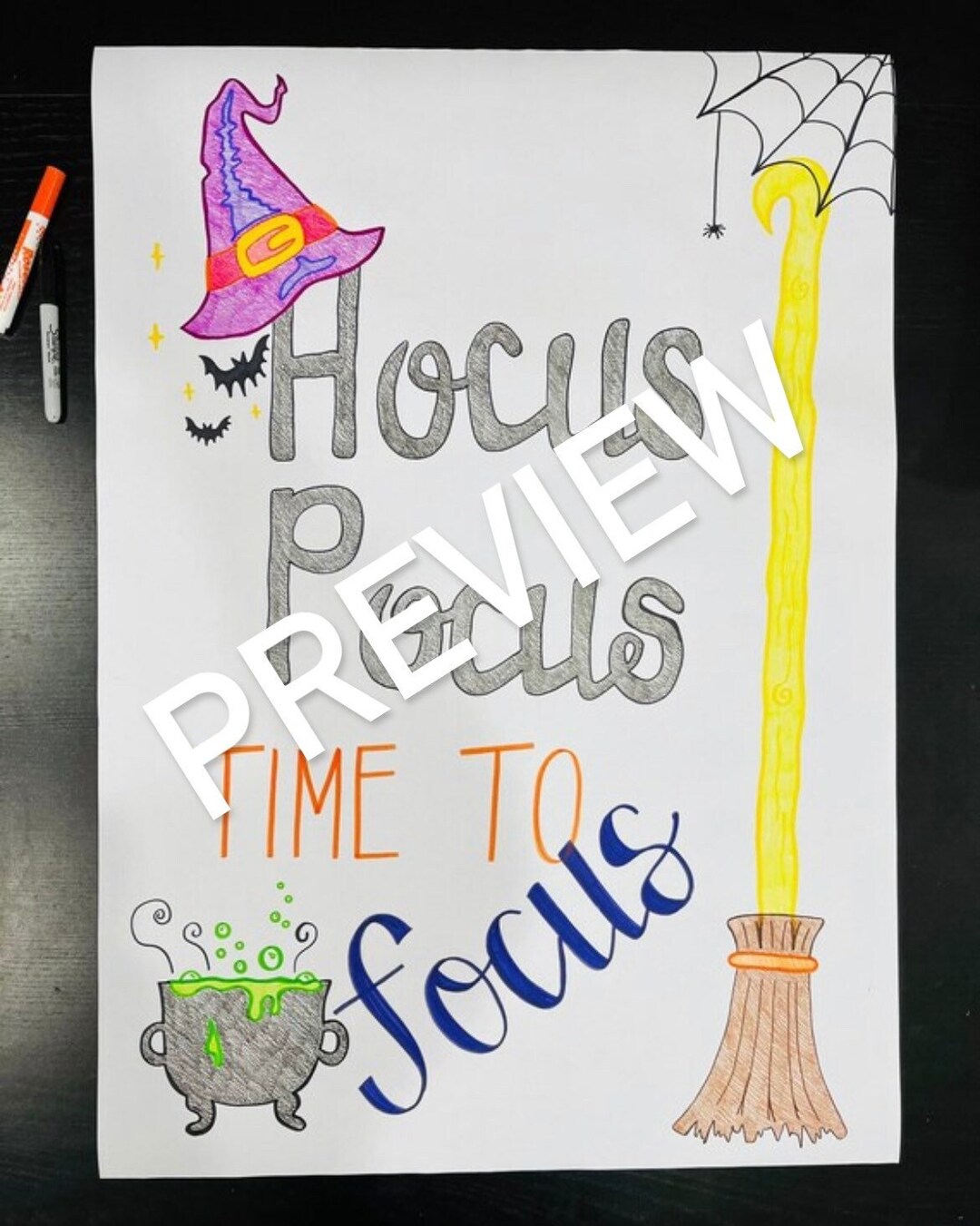 Hocus Pocus Time to Focus Anchor Chart - Etsy