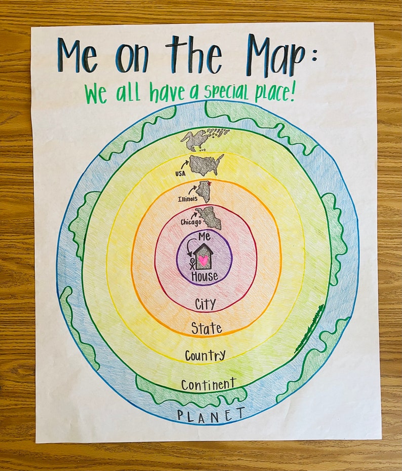 Me on the Map Anchor Chart - Etsy