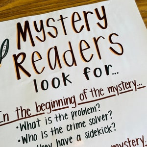 Mystery Reading Anchor Charts - Etsy