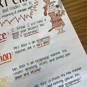 Context Clues Anchor Chart - Etsy