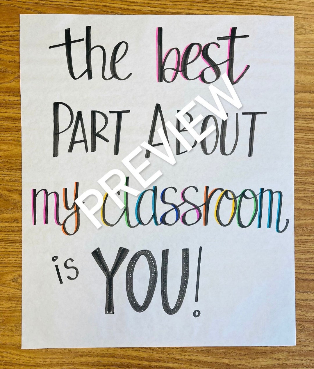 The Best Part of My Classroom Anchor Chart - Etsy