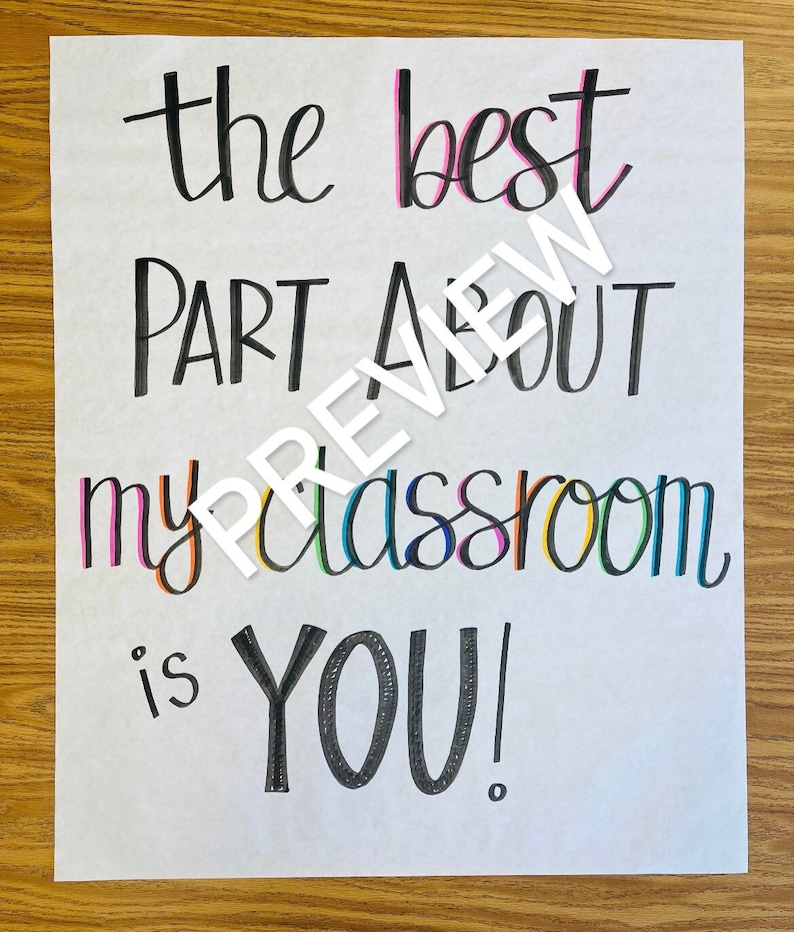 The Best Part of My Classroom Anchor Chart - Etsy
