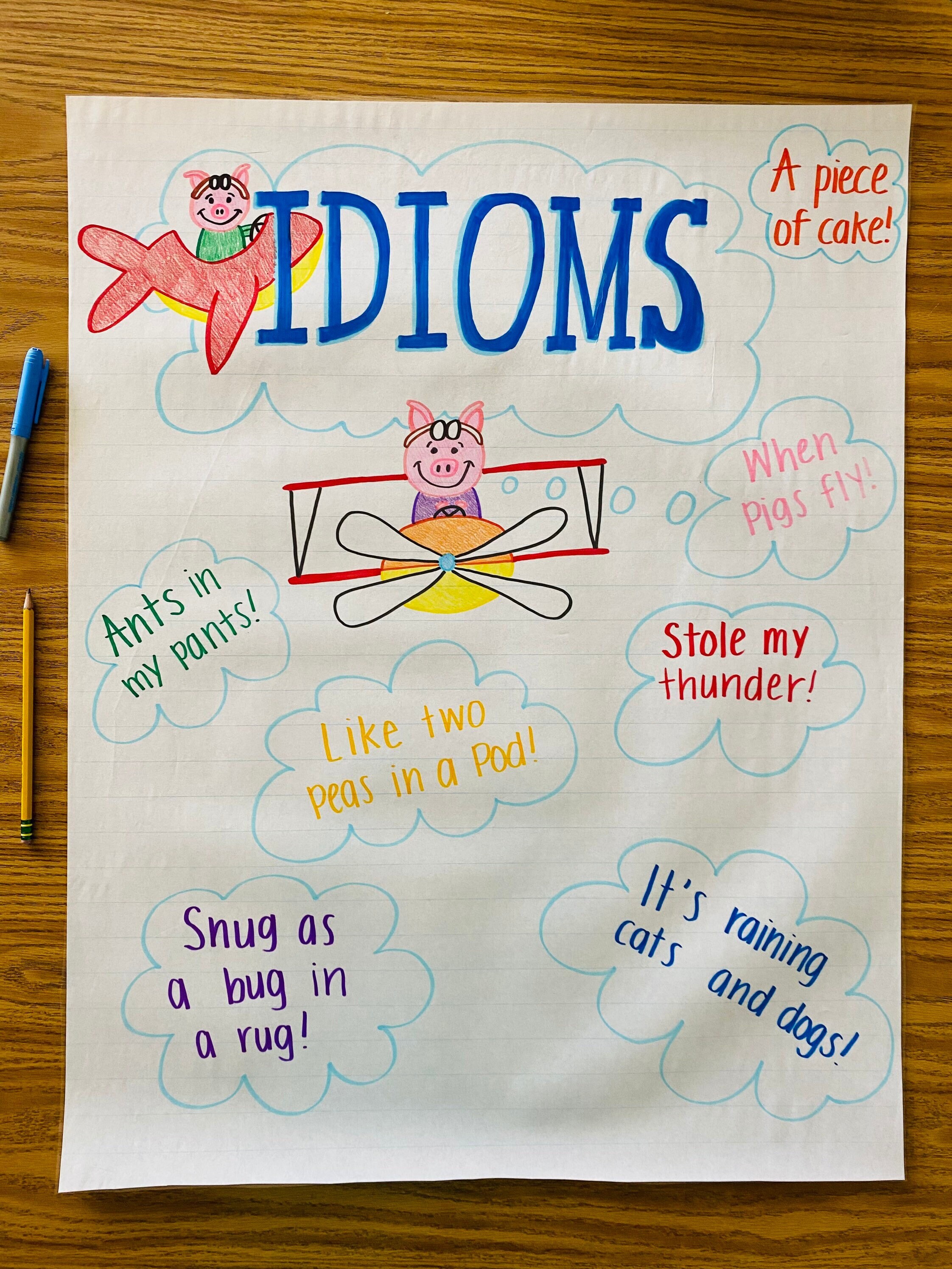 Idioms Anchor Chart - Etsy Canada
