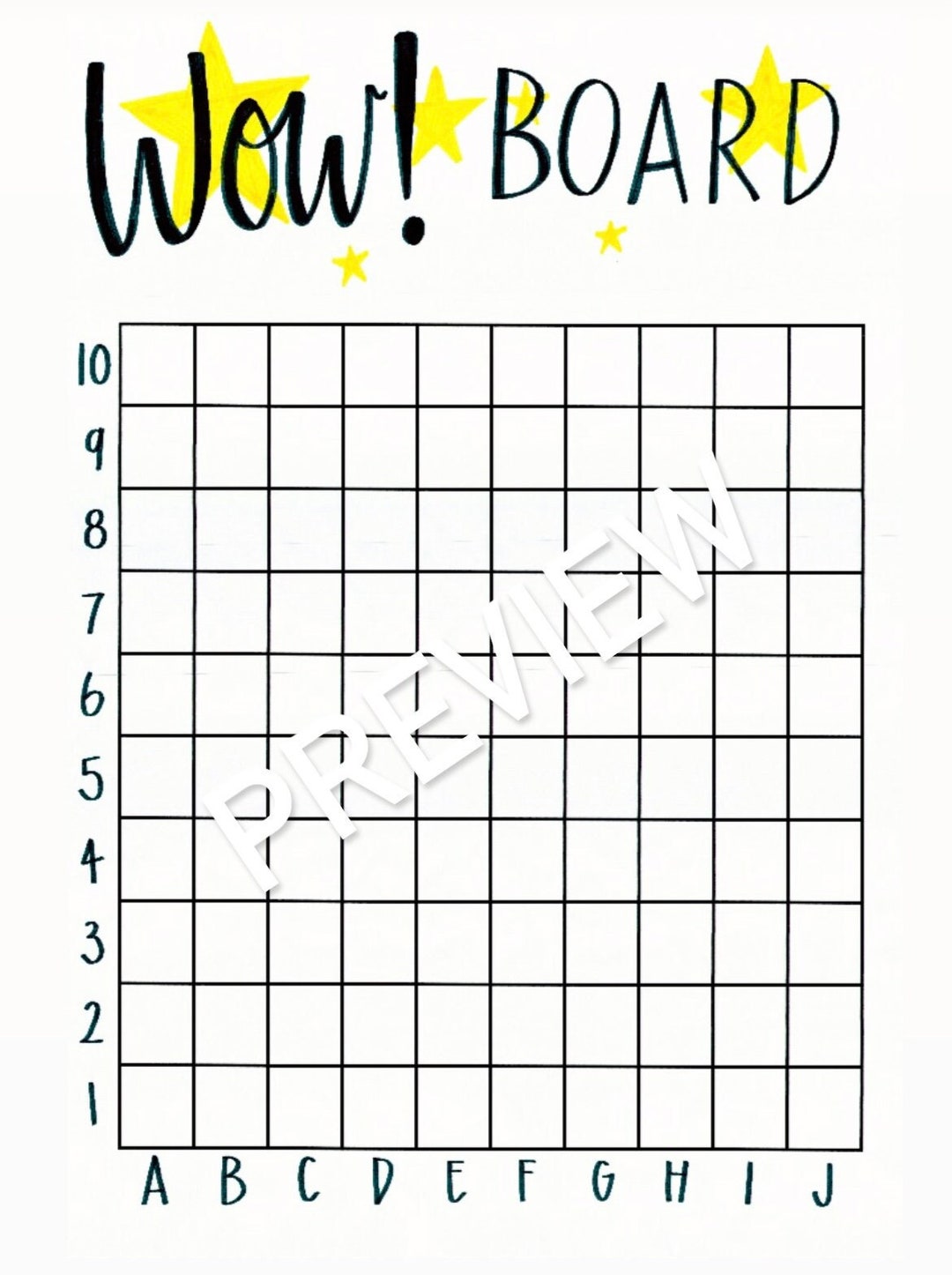 Wow Board Anchor Chart - Etsy