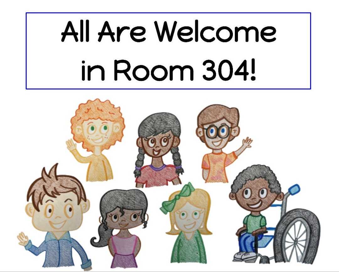 All Are Welcome Class Poster - Etsy
