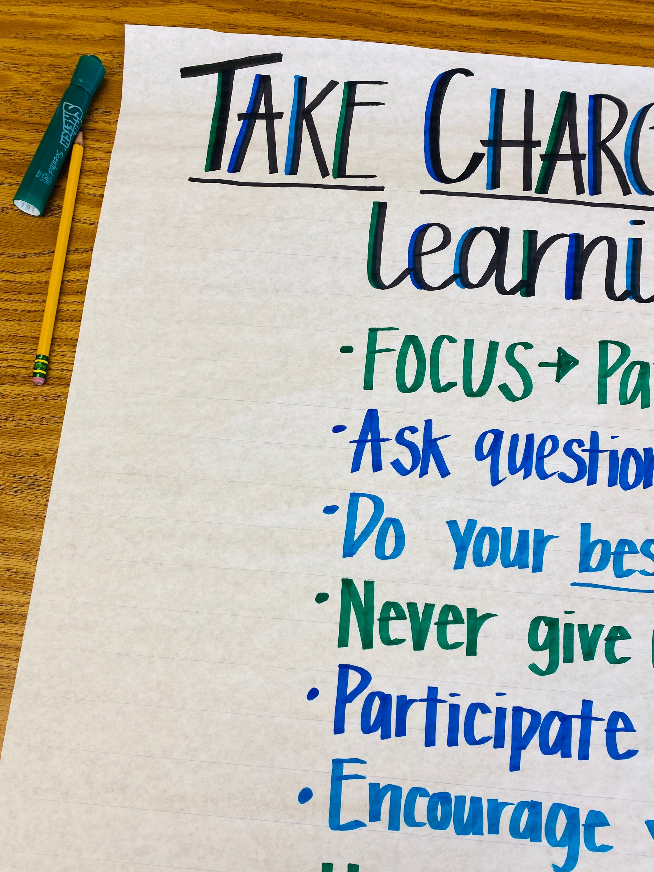 Take Charge of Your Learning Anchor Chart - Etsy