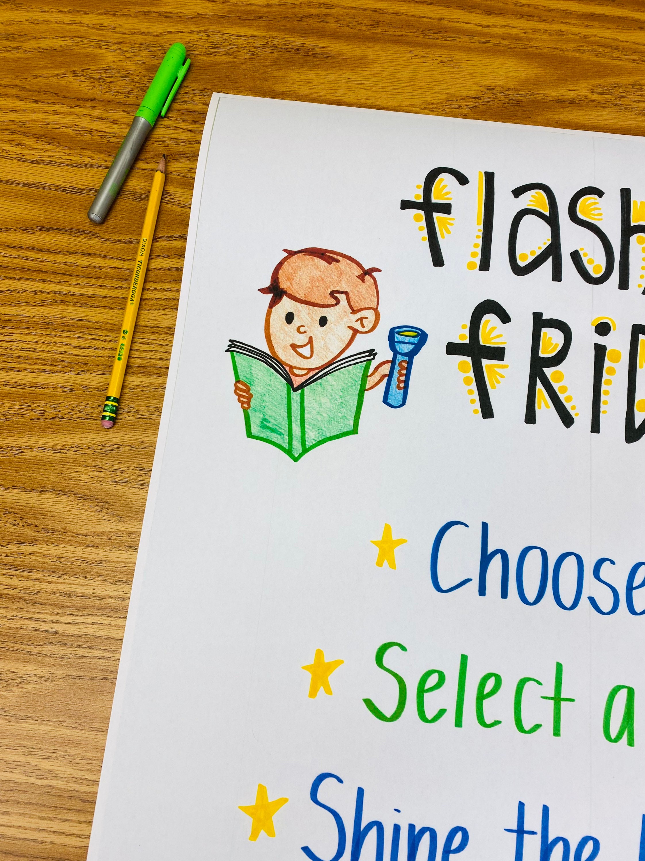 Flashlight Friday Anchor Chart - Etsy