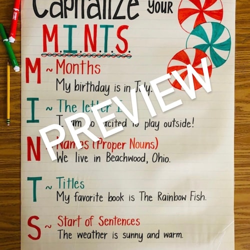 DIY Printable Traceable Anchor Chart Template Jumbo Nouns - Etsy