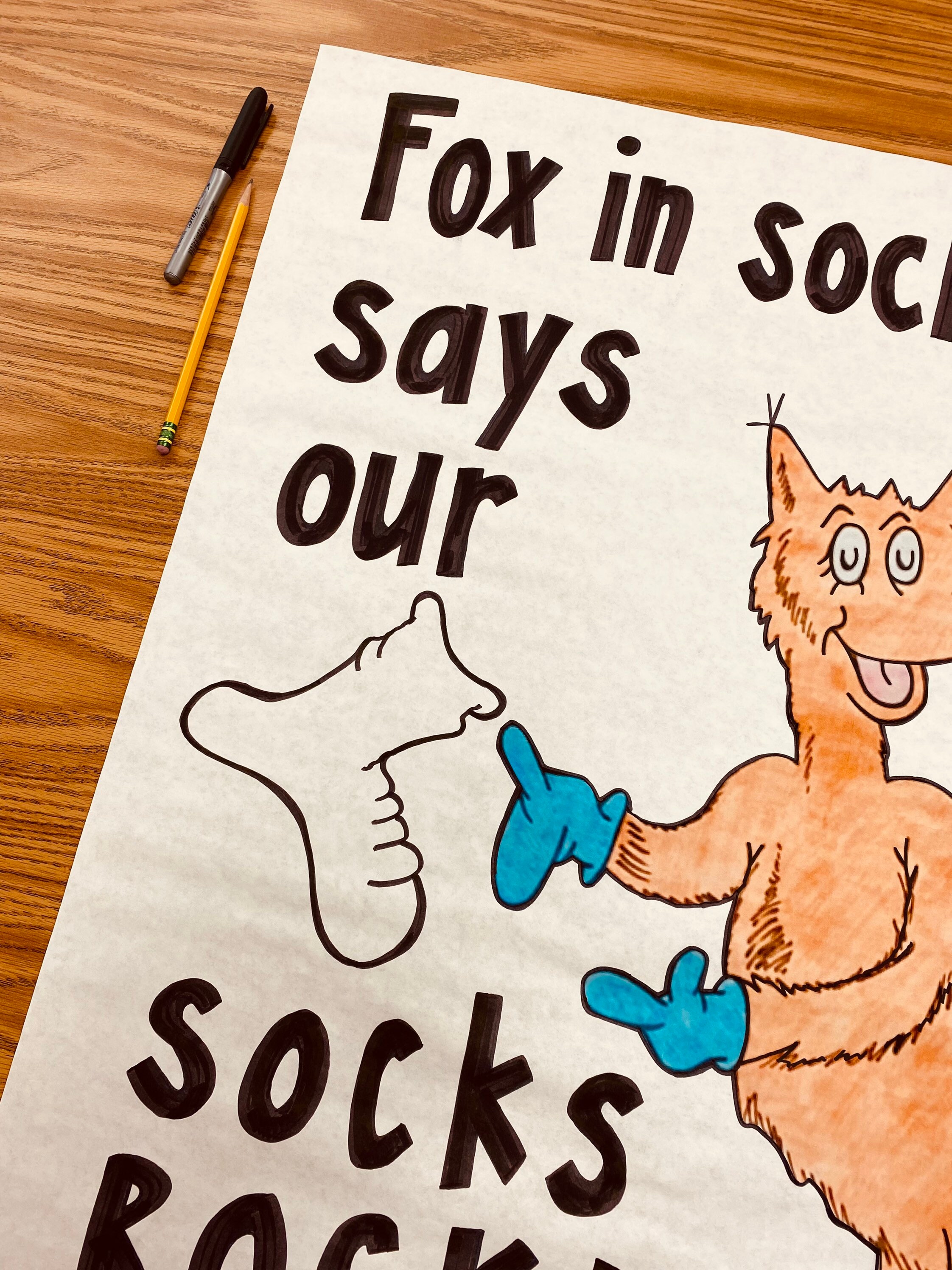 Fox in Socks Classroom Poster/door Decor - Etsy