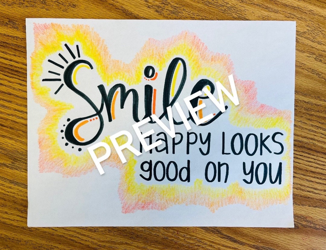 Smile Quote Class Poster - Etsy