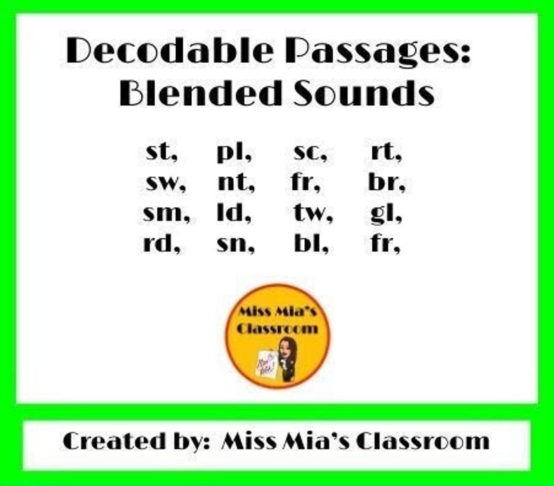K-3 Decodable / Fluency / Comprehension/ Homeschool / Consonant Blends ...