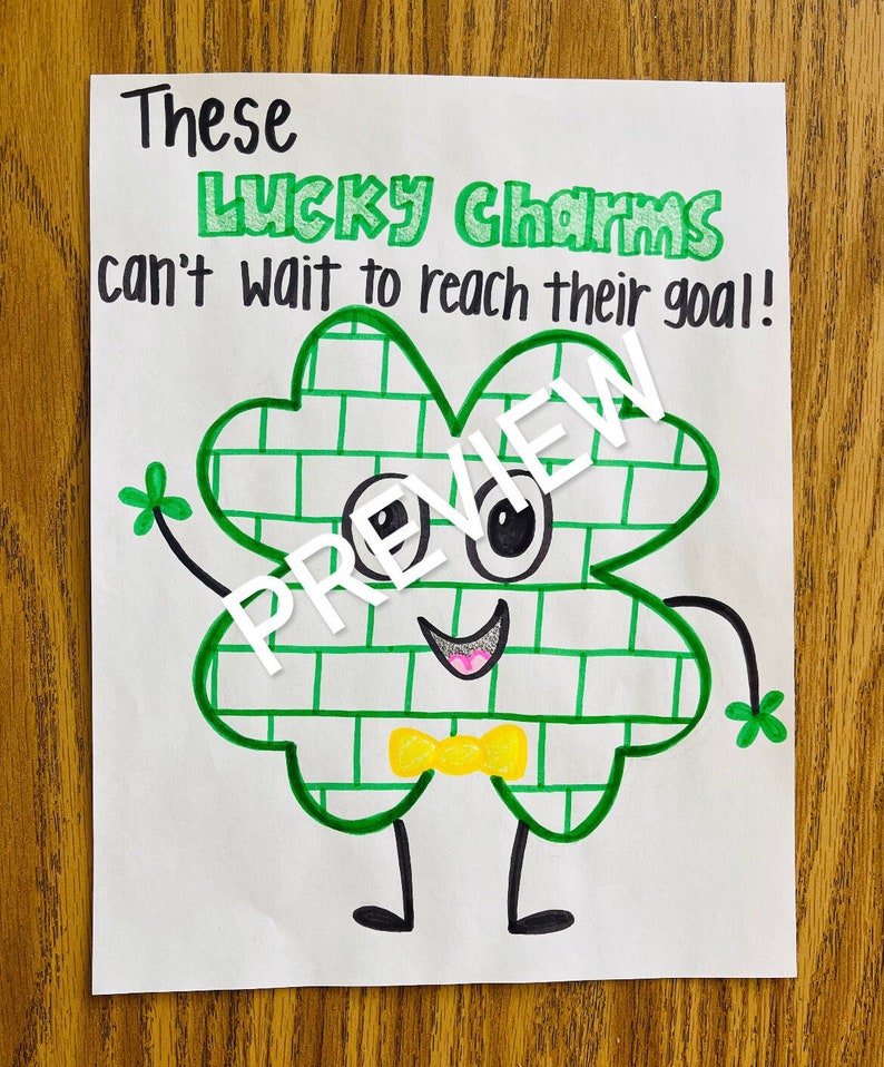 St. Patrick’s Day Incentive Goal Chart - Etsy