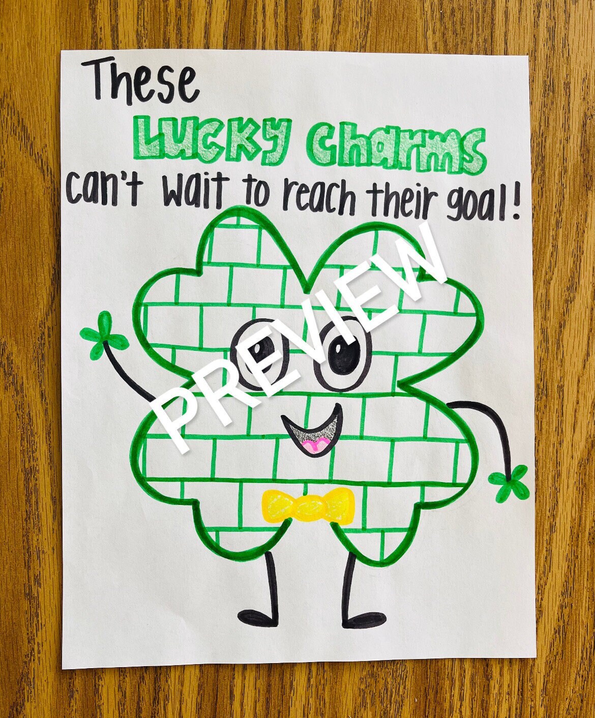 St. Patrick’s Day Incentive Goal Chart - Etsy