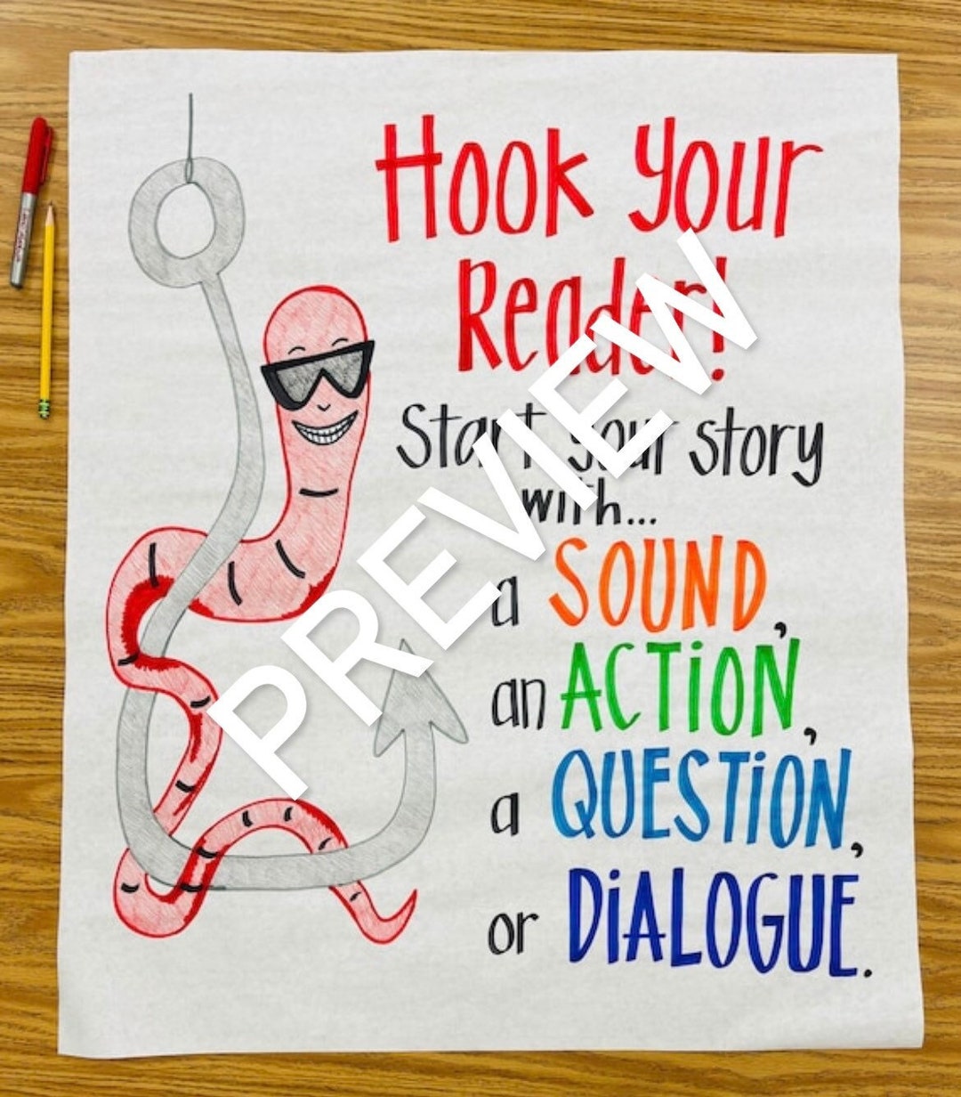 Hook Your Reader Anchor Chart - Etsy