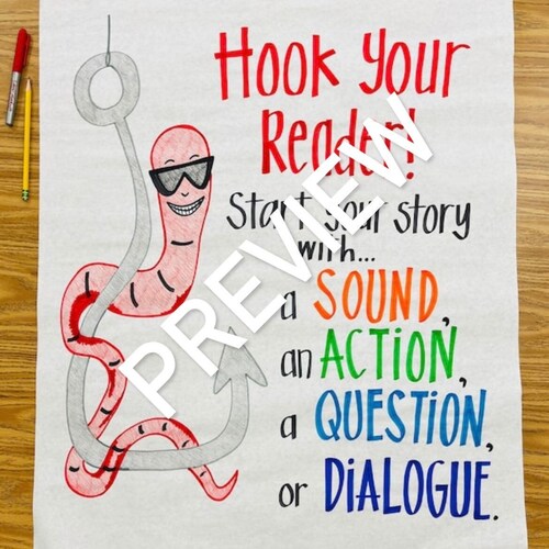 Hook Your Reader Anchor Chart - Etsy UK