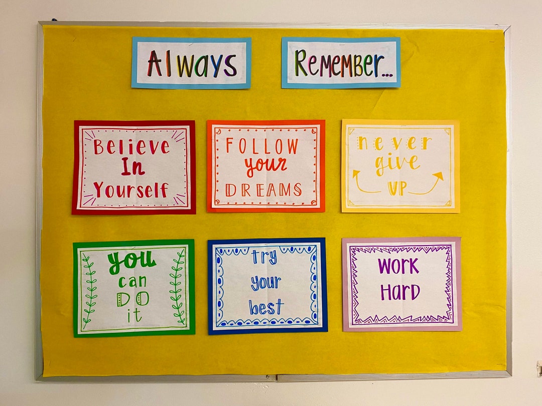 Positive Pack of Classroom Signs - Etsy