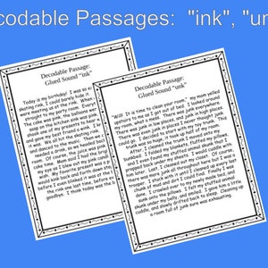K-3 Decodable / Fluency / Comprehension / Homeschool / Glued Sounds ...