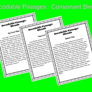 K-3 Decodable / Fluency / Comprehension/ Homeschool / Consonant Blends ...