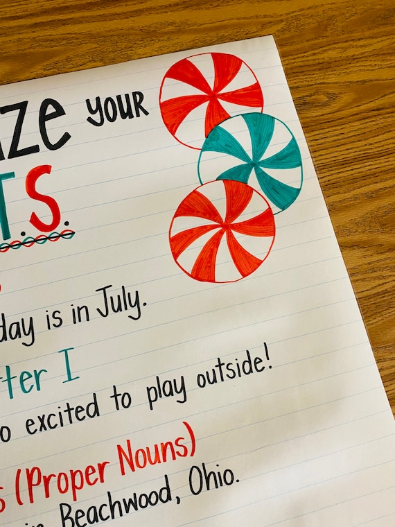 Capitalization Anchor Chart