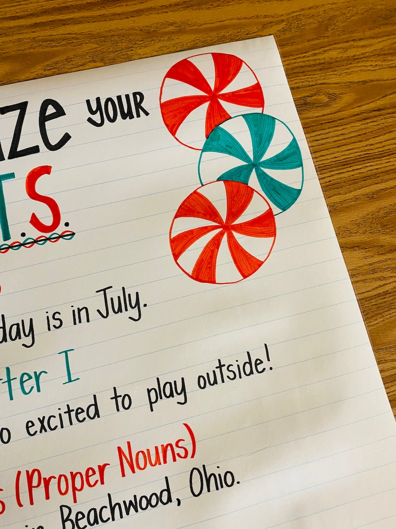 Capitalization Anchor Chart - Etsy