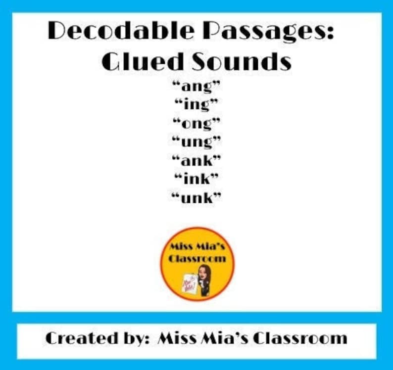 K-3 Decodable / Fluency / Comprehension / Homeschool / Glued Sounds ...
