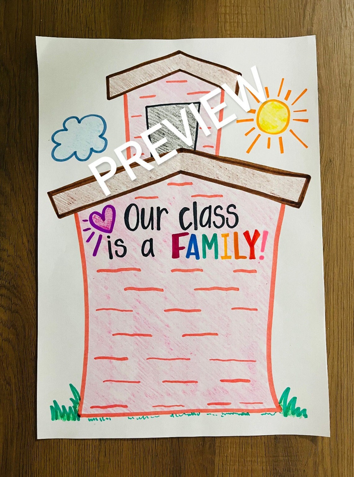 Our Class is a Family Class Poster - Etsy