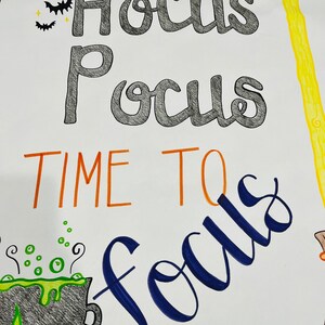 Hocus Pocus Time to Focus Anchor Chart - Etsy