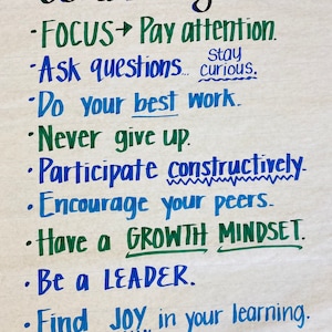 Take Charge of Your Learning Anchor Chart - Etsy