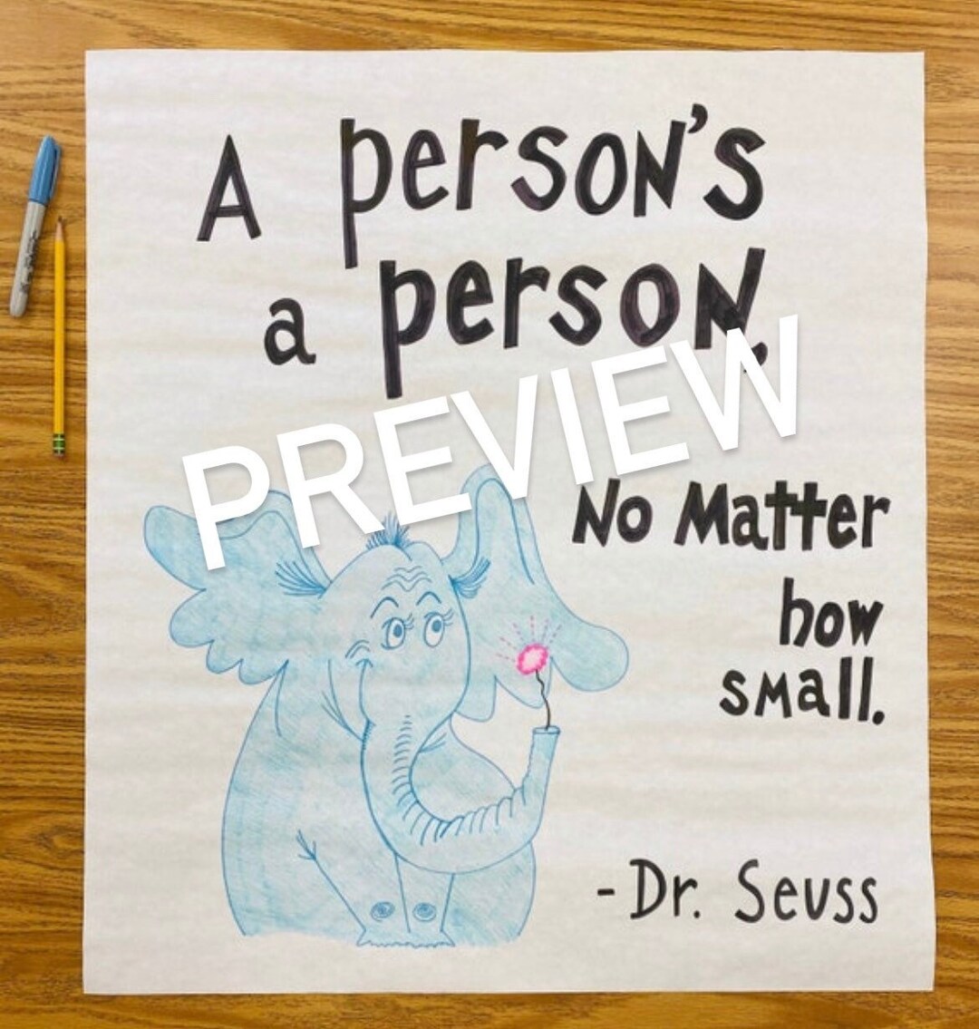 A Person’s a Person Classroom Poster - Etsy