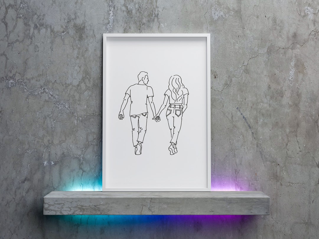 Simple Line Drawing of a Couple, Digital Download Taken From an ...