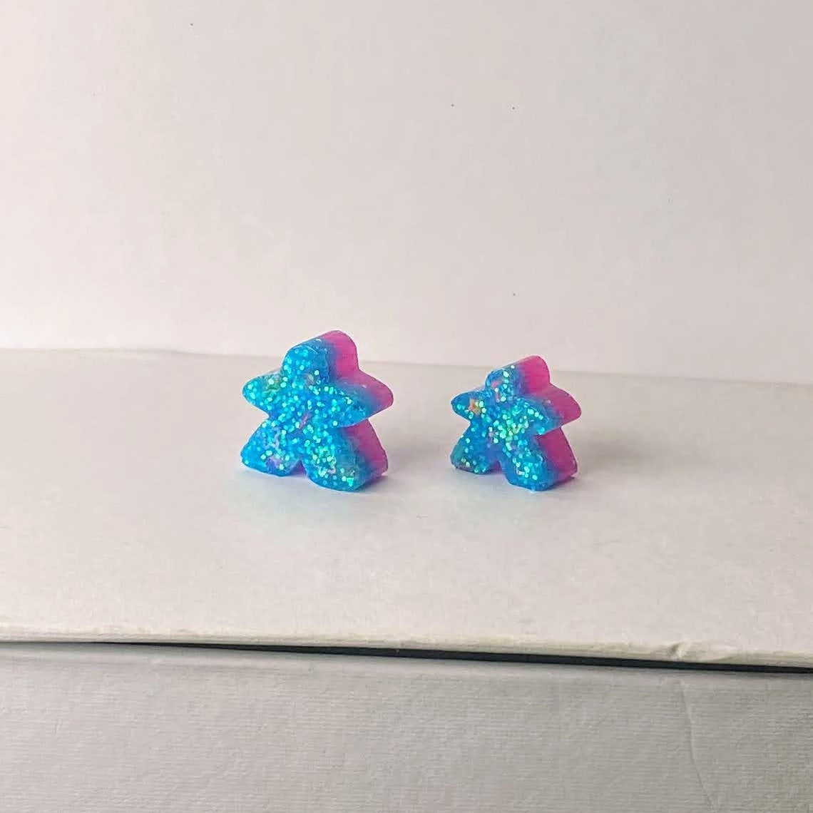 Custom Set Of 9 Resin Meeples. Magical Meeples 2 Faced Blue | Etsy