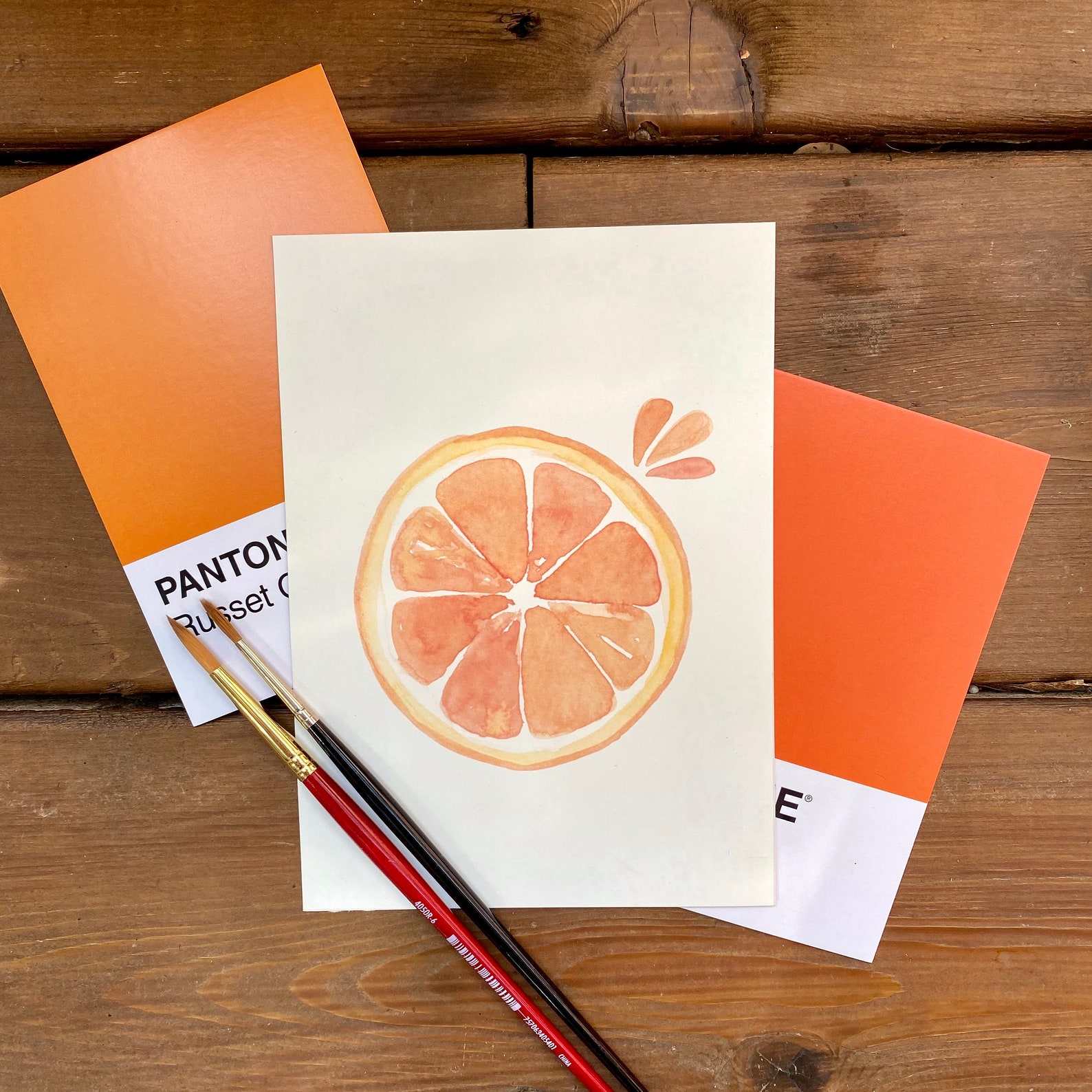 Orange Fruit Bookmark | Citrus Bookmark | Watercolor Bookmark ...