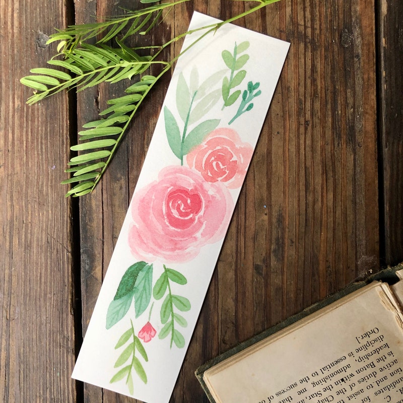 Watercolor Bookmarks - Etsy
