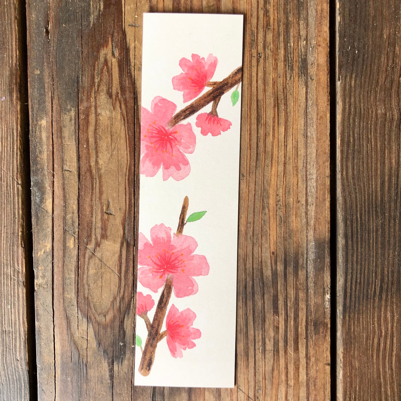 Cherry Blossom Bookmark | Watercolor Bookmark | Flower Watercolor ...