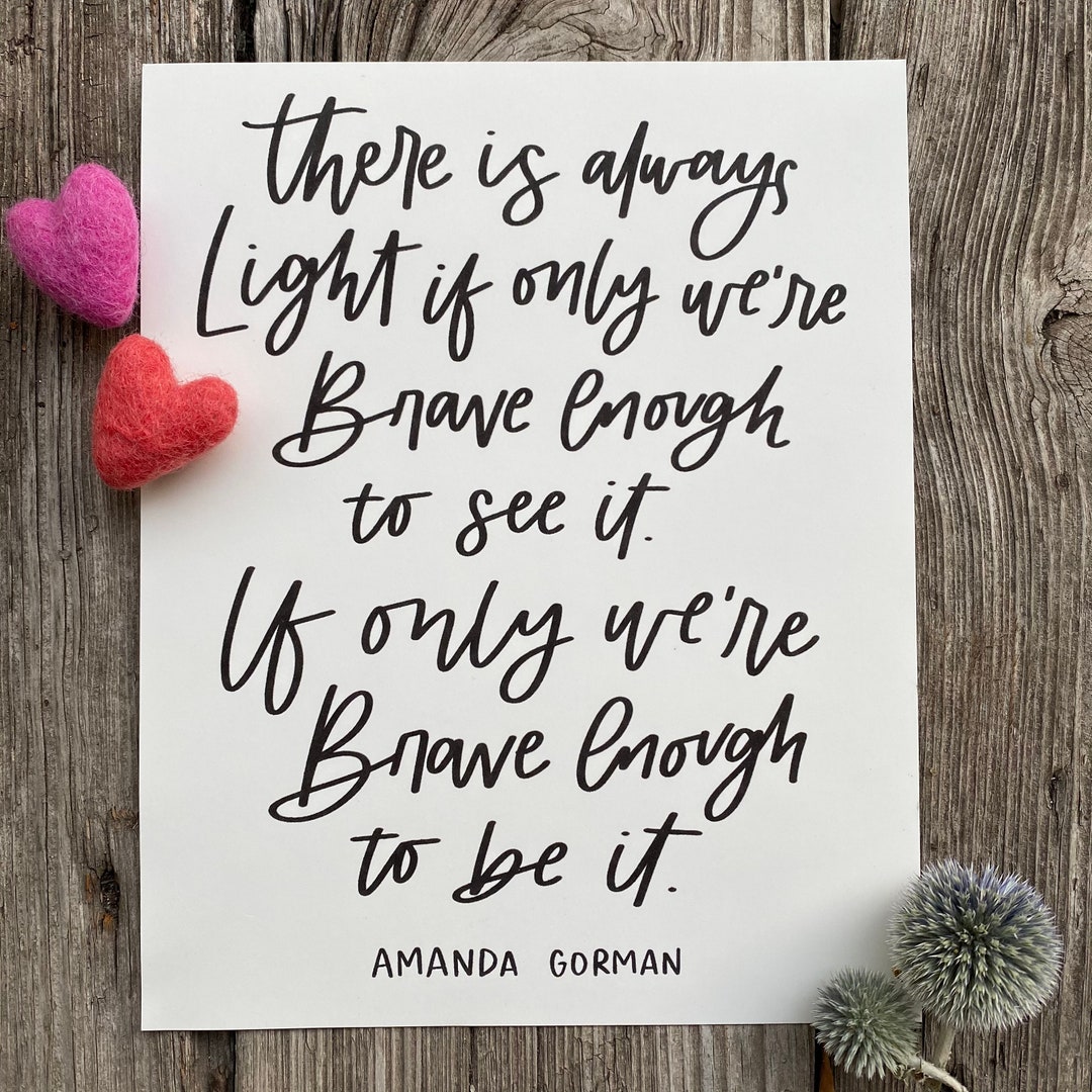 Amanda Gorman Quote | the Hill We Climb Quote | Amanda Gorman Print ...