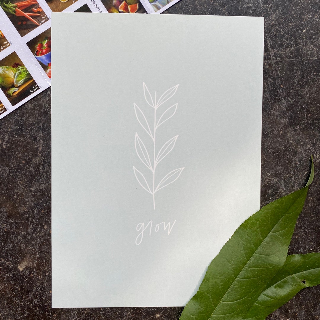 Grow Botanical Art Print | Simple Dorm Decor (5x7) - Etsy